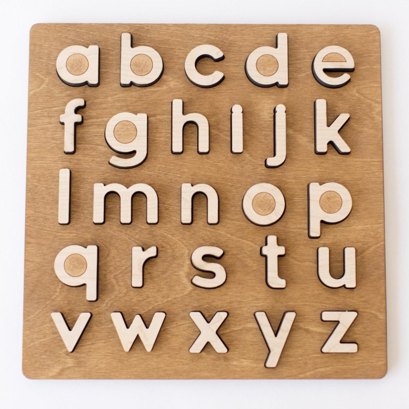 Handmade Children Puzzle In Wood Lowercase Alphabet I Mili & Lilies ...